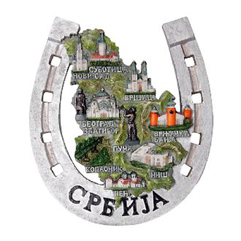 Potkovica sa mapom Srbije - Mala Srpska Prodavnica