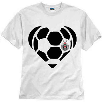 Bela dečija ženska majica "Srce" FK Partizan (vel. 2-6) 3253 - Mala ...